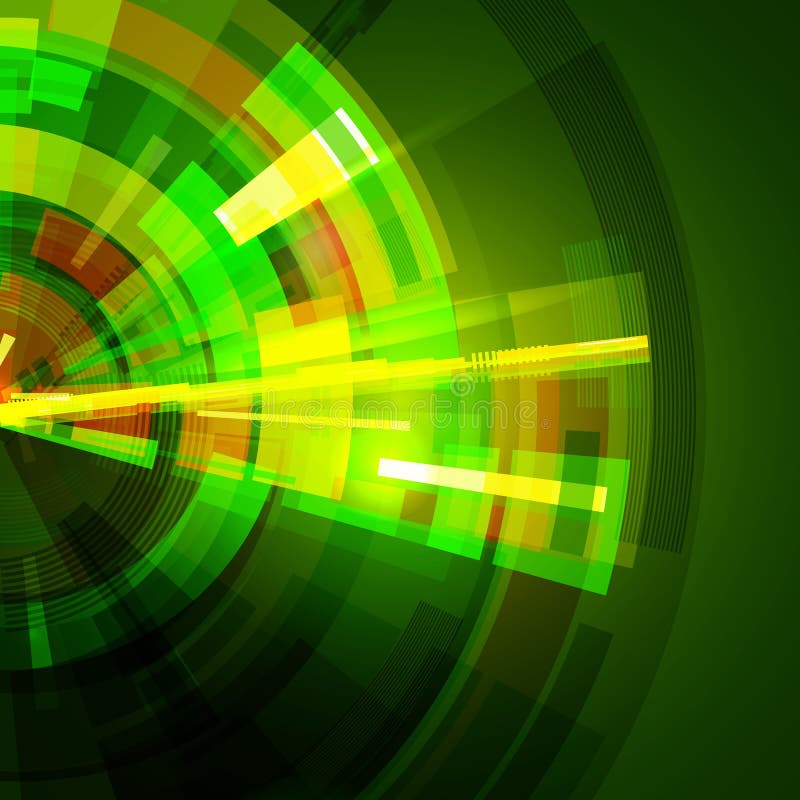 Futuristic Star in Green Color Stock Vector - Illustration of concept ...