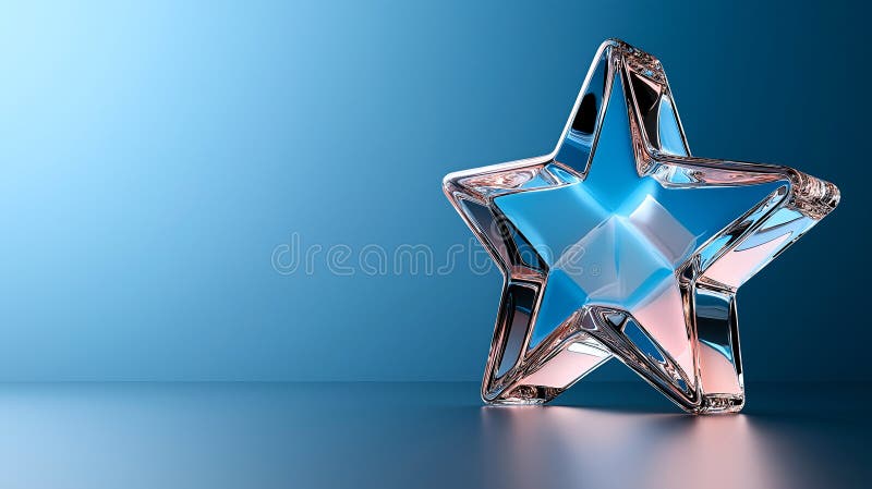 A Futuristic Star Symbol in Matte Translucent Design Showcasing Blend ...