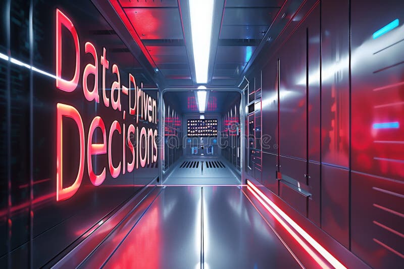 Data-Driven Decisions a Glimpse into the Future of Technology Stock Illustration - Illustration ...