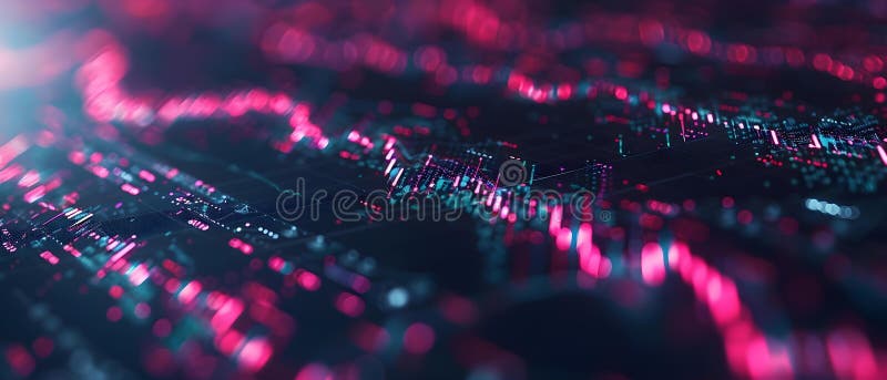 Futuristic Stock Market Analysis Data Visualization. Concept Technology ...