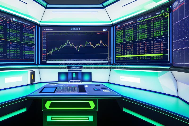 Futuristic Stock Market Display.AI Generated Stock Illustration ...