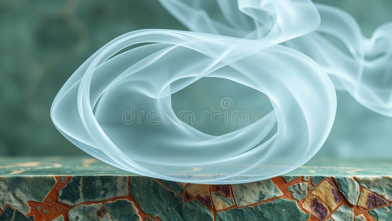 Futuristic Stone Tapestry a Layered Design with a Cool Mist Effect ...