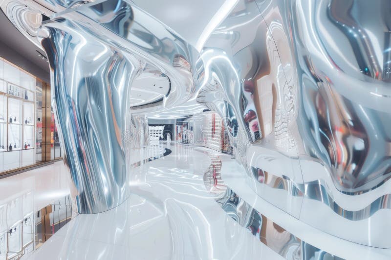Futuristic Store Interior stock image. Image of store - 362026303