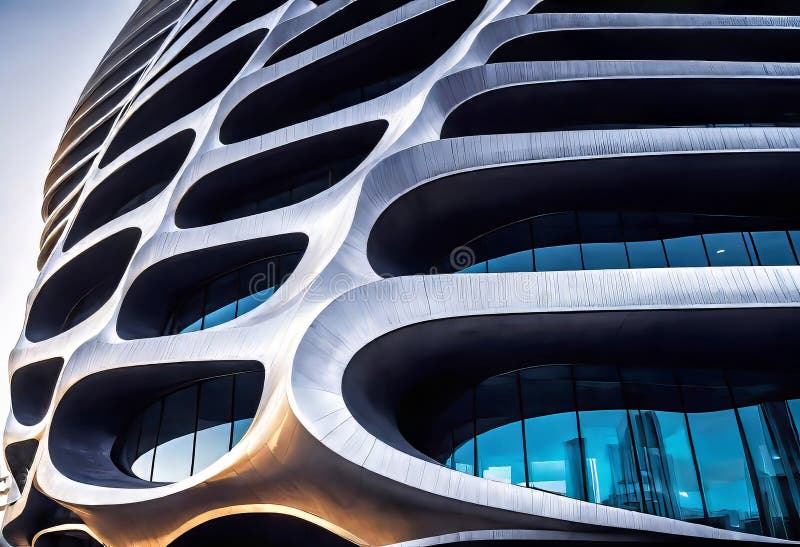 A Futuristic Striking Architectural Masterpiece, a Concrete Building ...