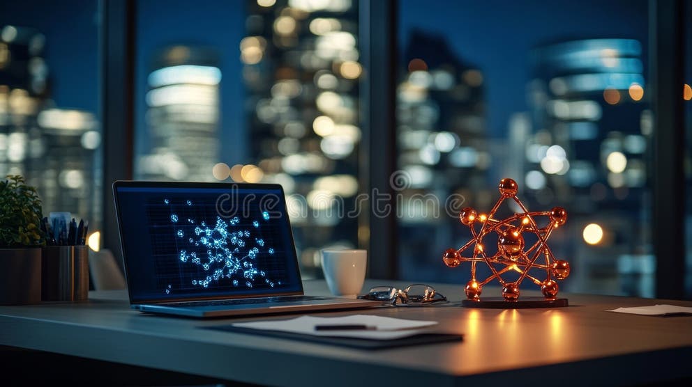 In a Futuristic Style, Abstract Digital Art Visualizes a Glowing ...