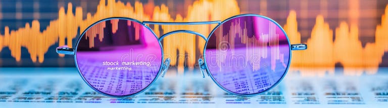 Futuristic-style Glasses Equipped with Data Visualization Displayed on ...