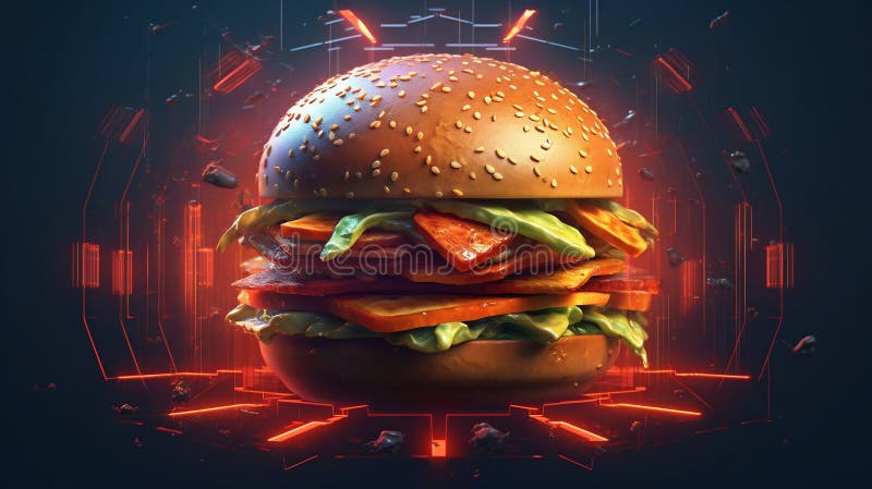 Futuristic Burger Stock Illustrations – 131 Futuristic Burger Stock ...