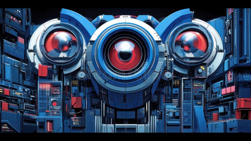A Futuristic, Stylized Depiction of a Large Audio Speaker System ...
