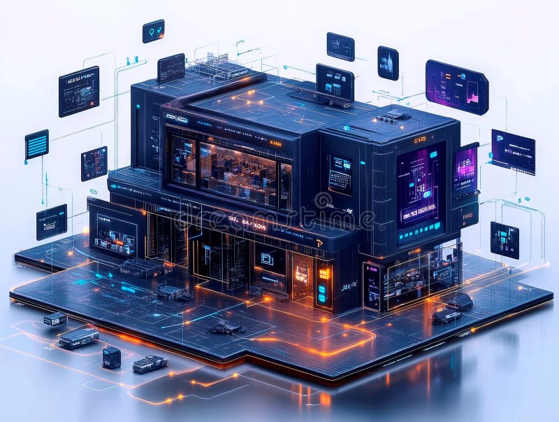 A Futuristic, Stylized Electronic Device Computer or Advanced ...