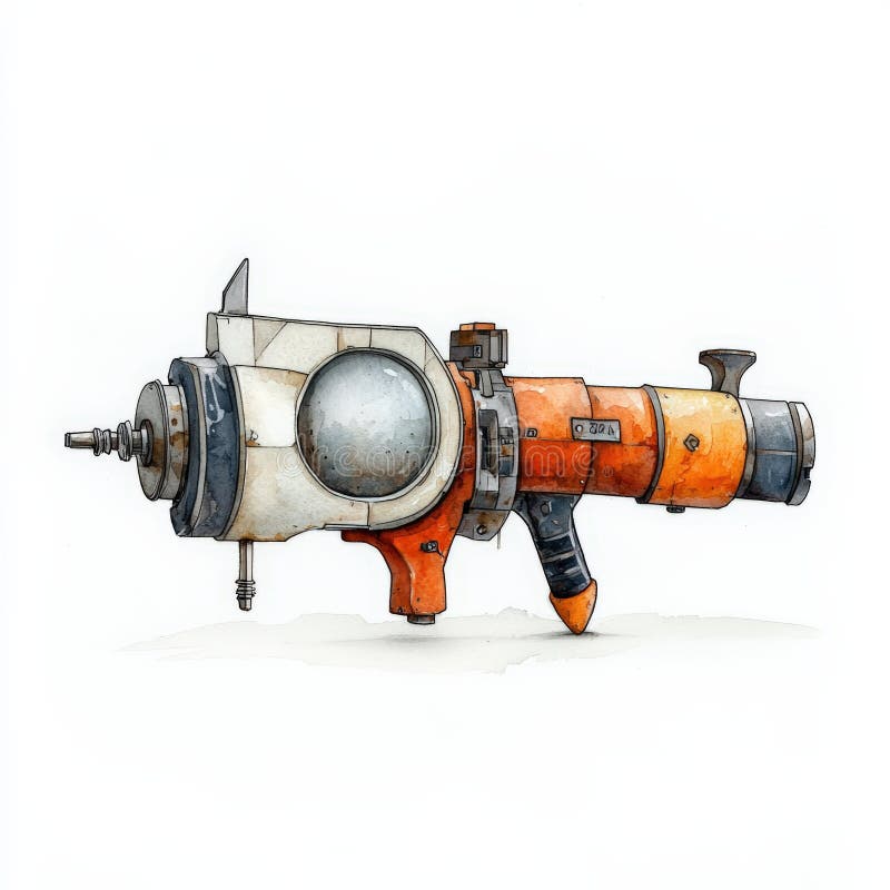A Futuristic Stylized Weapon Design Featuring a Unique Blend of ...