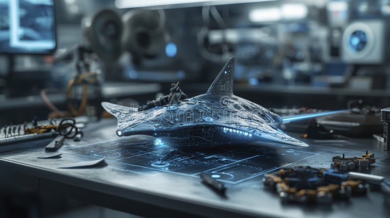 Futuristic Submarine Design by Stingray Creator High-tech Lab Concept ...