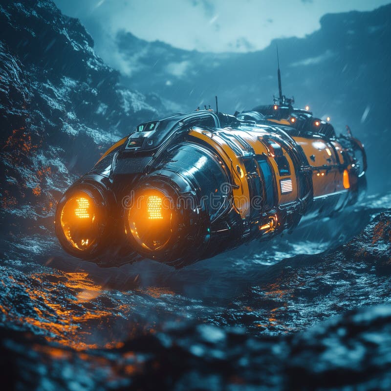 Submarine Navigating Underwater Terrain Stock Photos - Free & Royalty ...