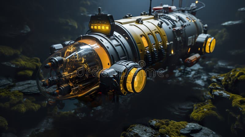 Futuristic Submarine Underwater Exploration Stock Image - Image of ... Futuristic Submarine Underwater Exploration Stock Image - Image of ...