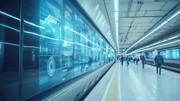 AI-Generated Subway Data Visualization Stock Illustration ...