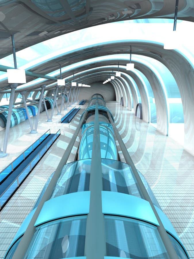 Futuristic Subway Station stock photo. Image of speed - 72847322