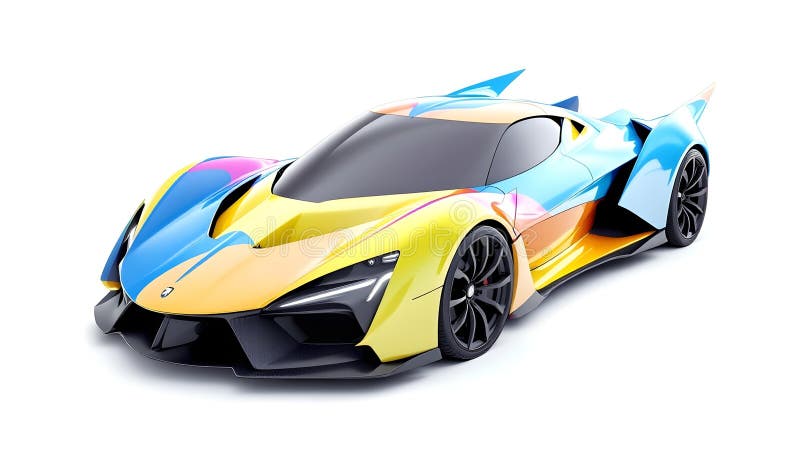 Futuristic Supercar with Aerodynamic Design and HighPerformance ...