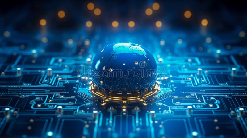 Futuristic Supercomputer in the Form of a Ball Stock Image - Image of ...