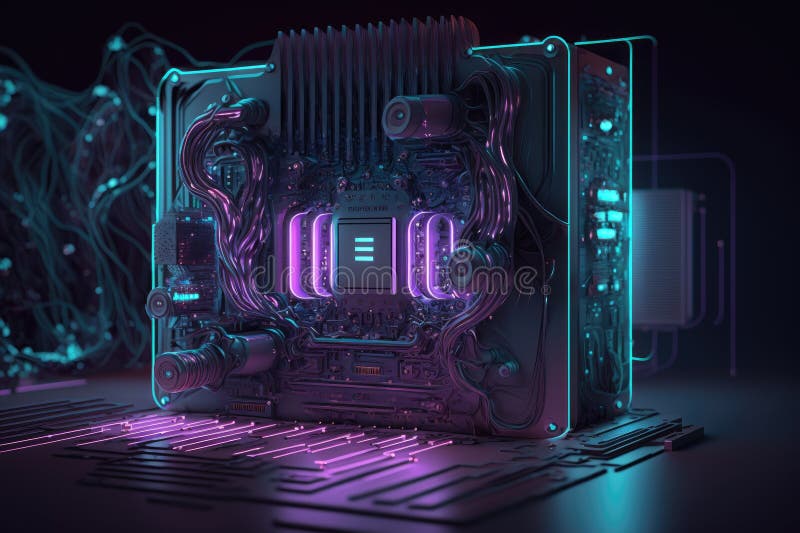 Futuristic Supercomputer Technology Concept. AI Generated Stock Photo ...