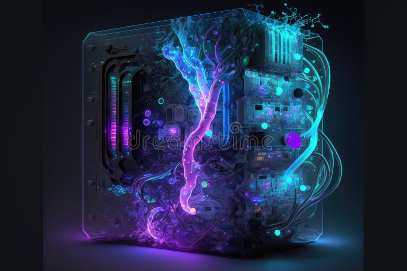 Futuristic Supercomputer Technology Concept. AI Generated Stock Image ...