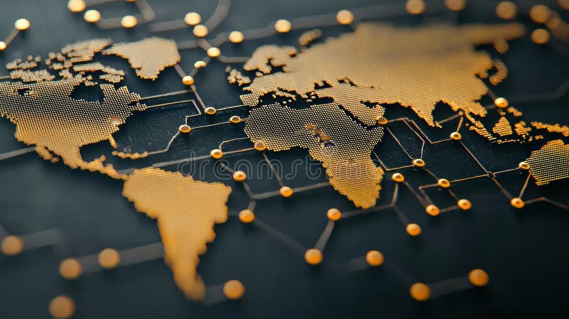 Futuristic Supply Chain Visualization with Holographic Elements and ...