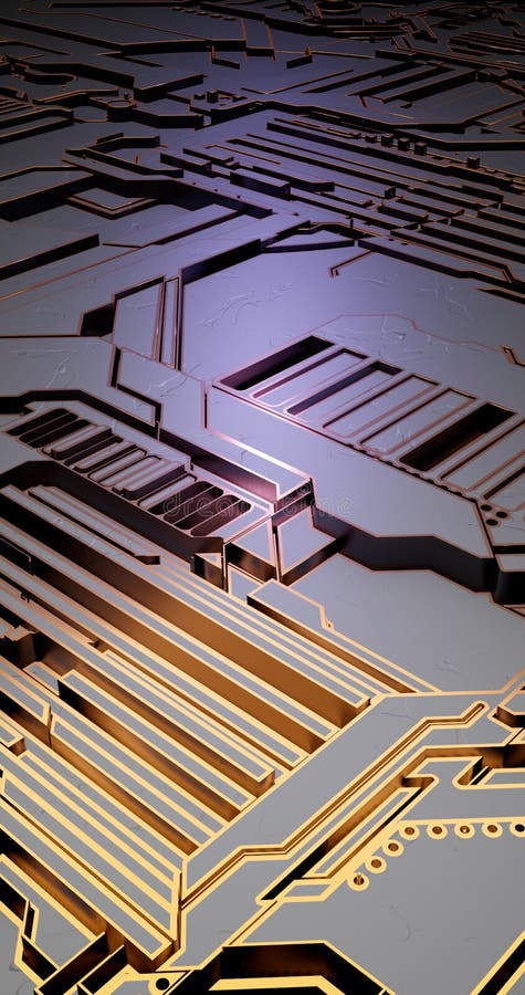 Futuristic Surface of Low-poly Elements and Parts. Illustration in the ...