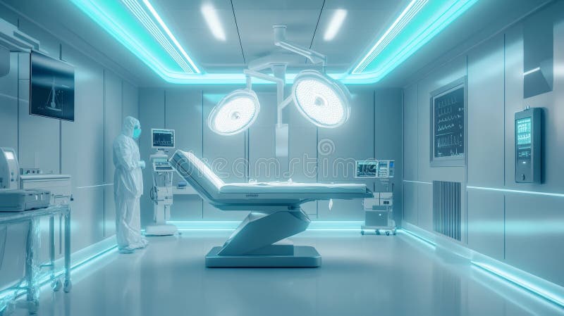 Futuristic Surgical Room with Biodegradable Polymer Implants Display ...