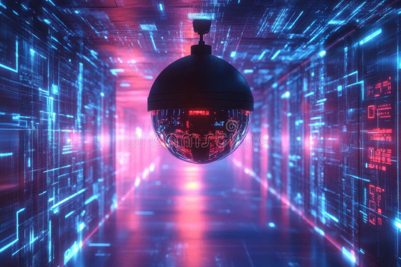 Futuristic Surveillance Dome Camera Concept Reflecting Advanced ...