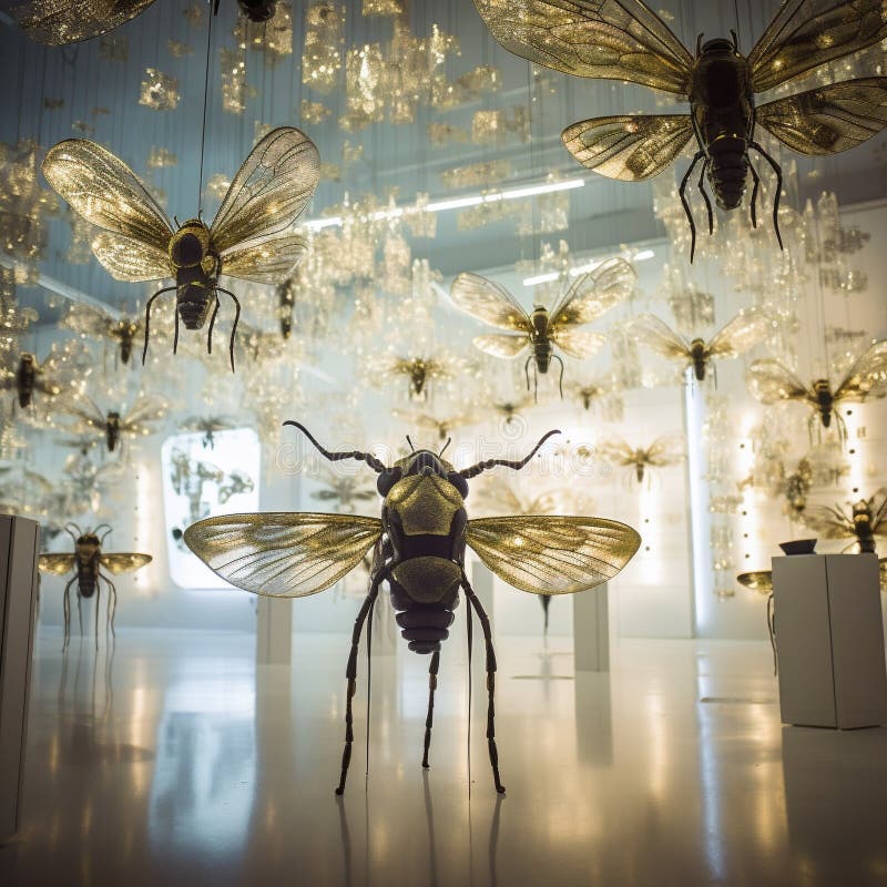 Futuristic Surveillance System with Insect-Inspired Technology Stock ...