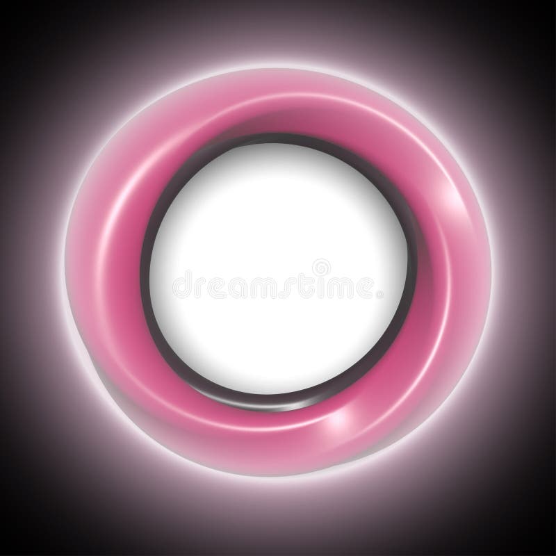 Futuristic Swirl Circle Shape Frame with Backlight and White Blank ...