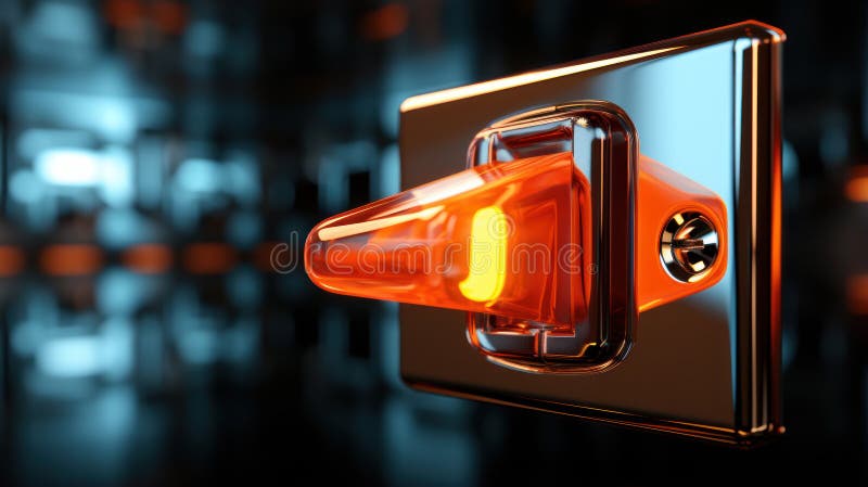 Futuristic Switch Gray on the Wall Plastic Mechanical Switch. Light ...