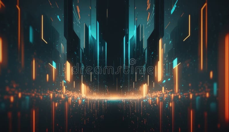 Futuristic Symmetric Design: an Abstract Hi-Tech Geometric Background ...