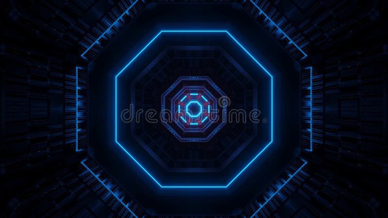 Futuristic Symmetrical Abstract Background with Octagon Shapes and ...