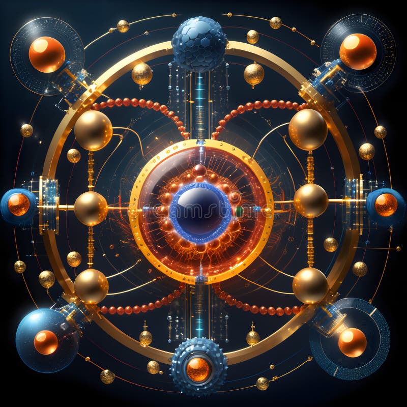 Cosmic Quantum Energy Core stock photo. Image of hightech - 340162058