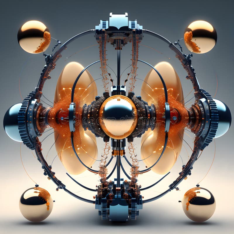 Futuristic Orbital Technology Sphere Stock Illustration - Illustration ...