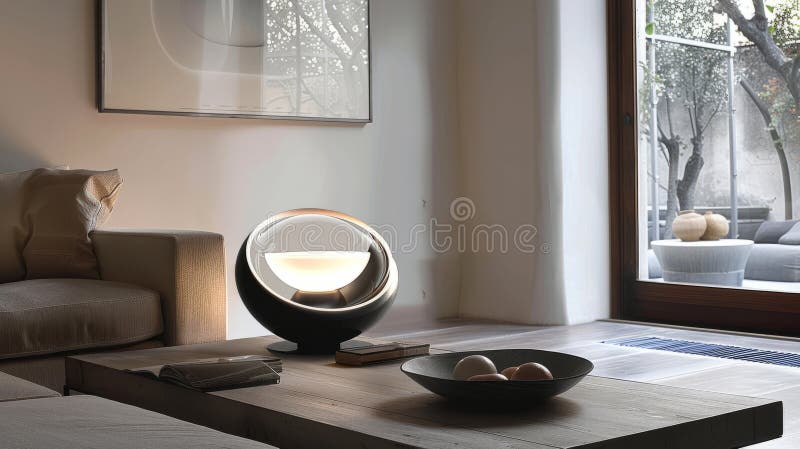 Futuristic Table Lamp Concept Stock Illustration - Illustration of ...