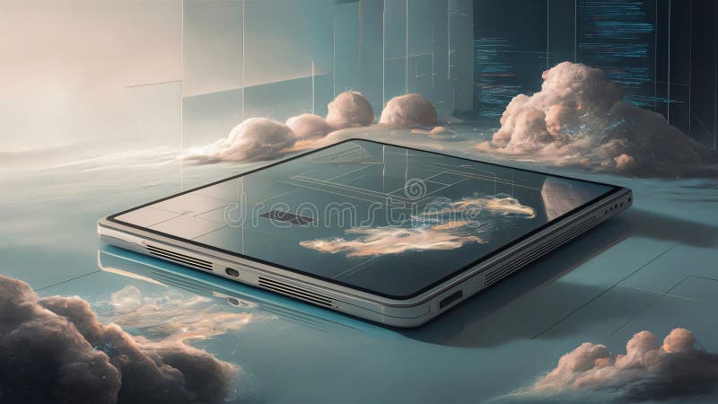 Futuristic Tablet Displaying Architectural Design High Quality Image ...