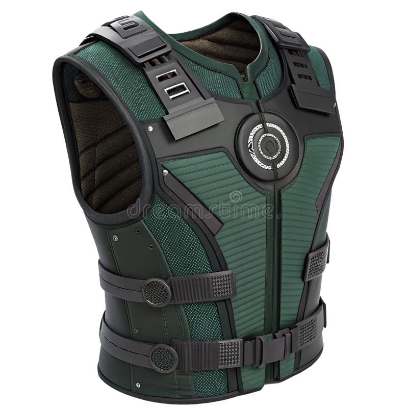 Futuristic Tactical Vest with High-tech Design Stock Illustration ...