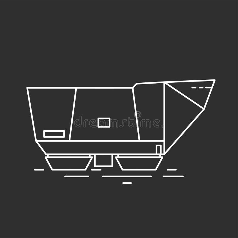 Futuristic Tank in Outline Style. Editorial Stock Image - Illustration ...