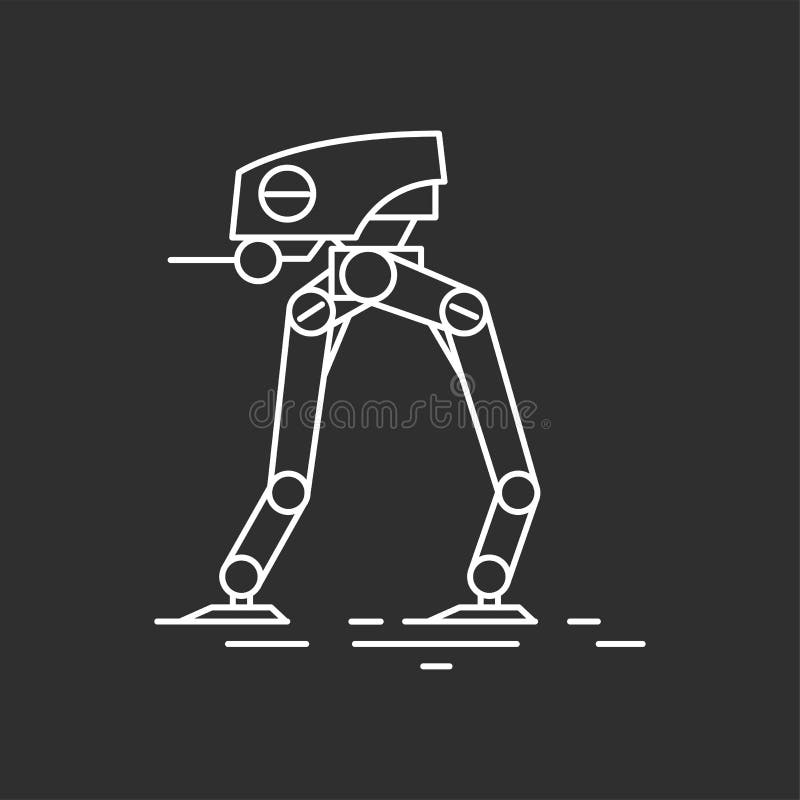 Futuristic Tank in Outline Style. Editorial Stock Photo - Illustration ...
