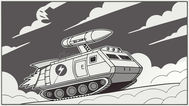 Futuristic Tank Vehicle, Military Technology and Armored Vehicle Vector ...