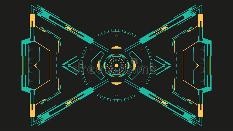 Futuristic Target Screen of Sci Fi Ui or Gui Stock Vector ...