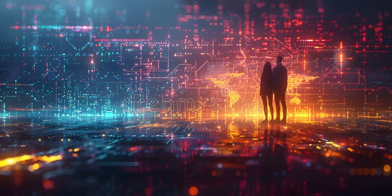 Futuristic Team Collaboration: Harmony in Diversity & Technology Stock ...