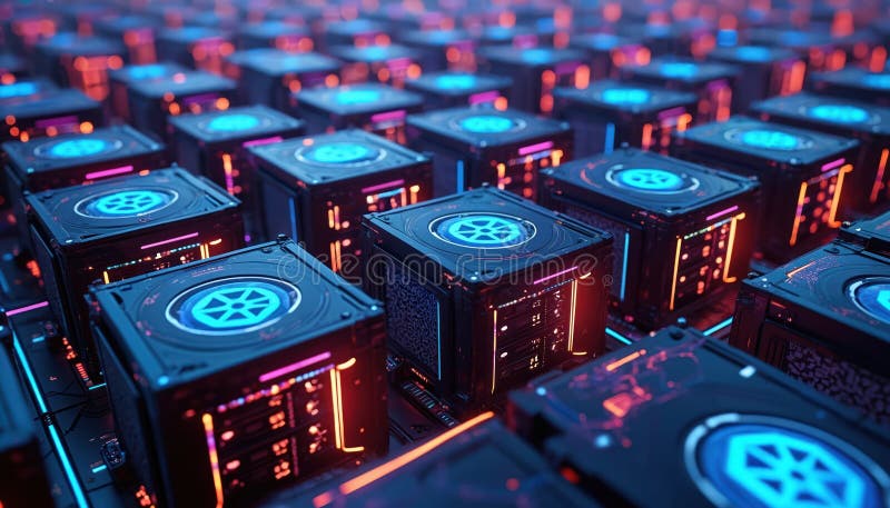 Futuristic Tech AI Data Center with Container Orchestration Platforms ...