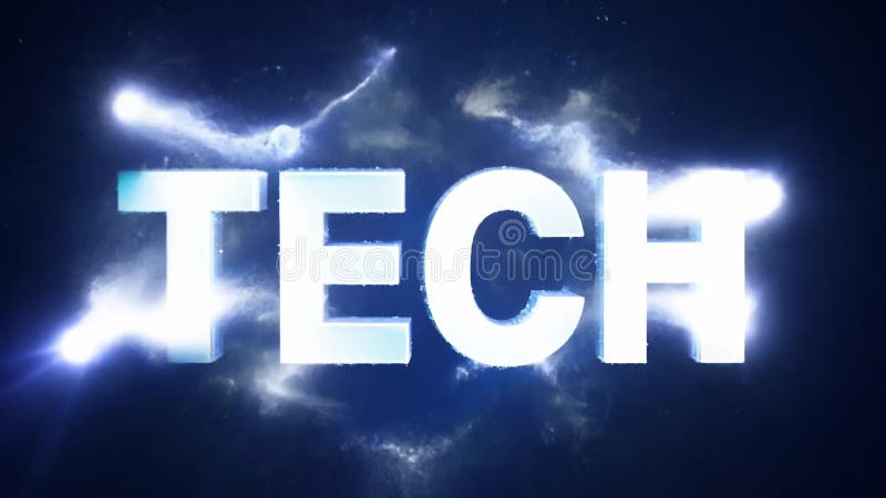 Futuristic Tech Animation with Dynamic Light Effects and Motion Stock ...