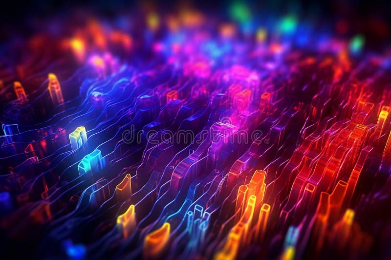 Futuristic Tech Background with Glowing Bioluminescent Elements ...