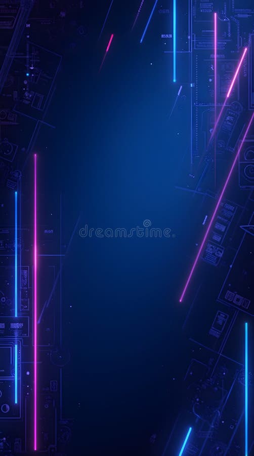 Futuristic Tech Background stock illustration. Illustration of network ...