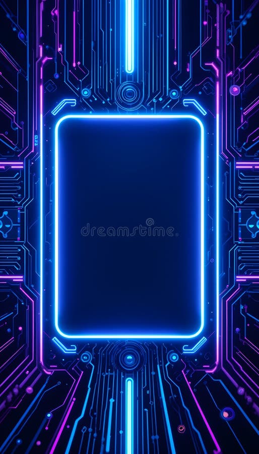 Futuristic Tech Background stock illustration. Illustration of future ...