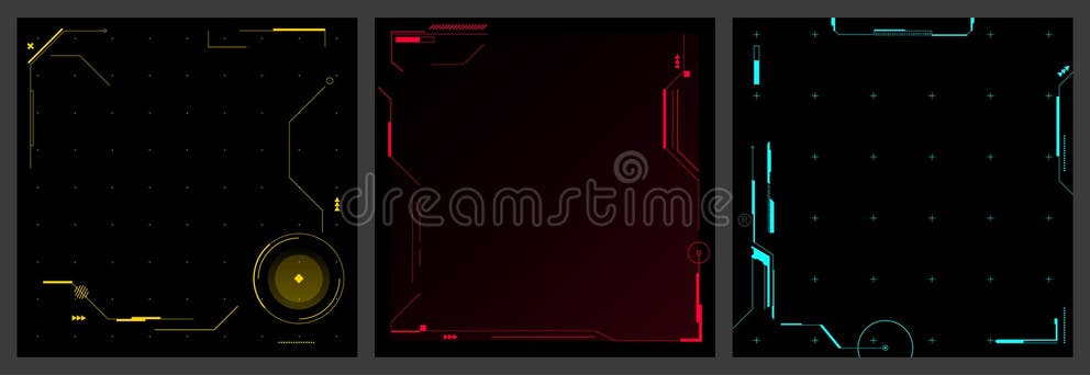 Futuristic Tech Backgrounds. Abstract Cyber Backdrop, Sci Fi Digital ...