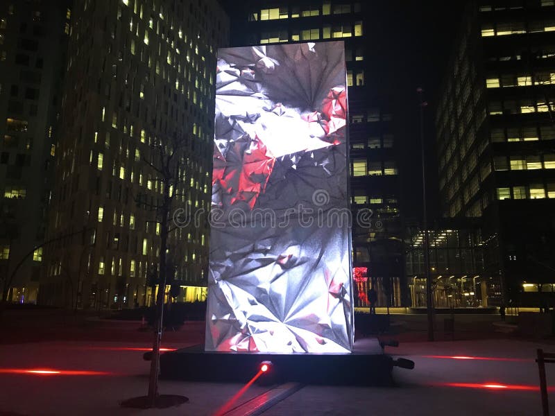 Futuristic Tech City Installation Editorial Photo - Image of timelapse ...