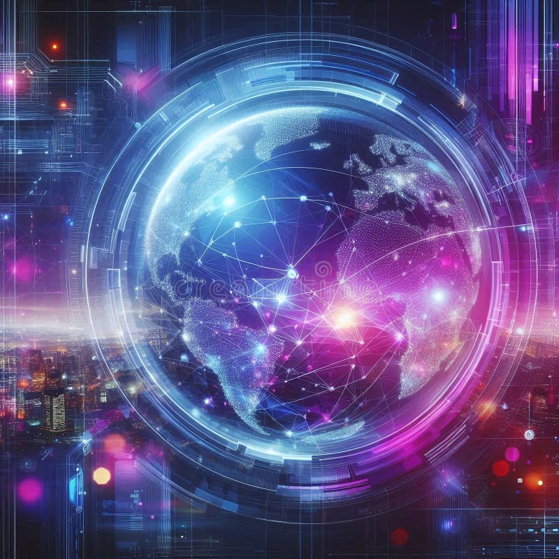 Futuristic Tech Cityscape with Digital Interface Overlay. Stock Image ... Futuristic Tech Cityscape with Digital Interface Overlay. Stock Image ...
